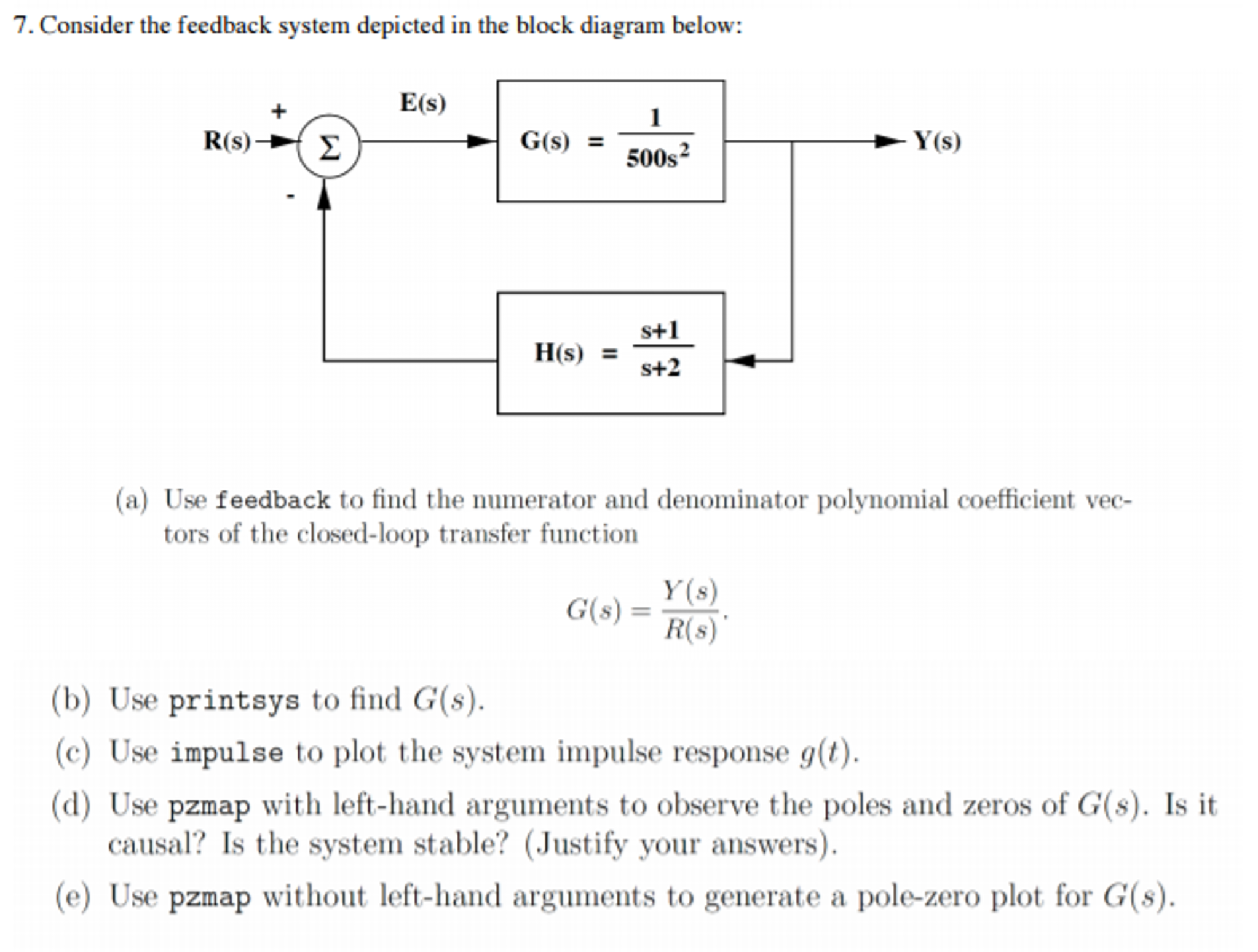 Solved Consider the feedback system depicted in the block | Chegg.com