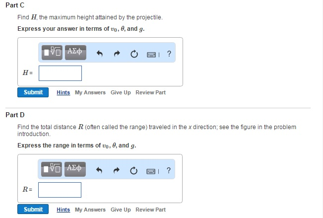 Solved Projectile Motion Tutorial Learning Goal: To | Chegg.com