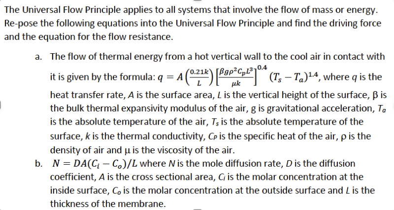 Solved The Universal Flow Principle applies to all systems | Chegg.com