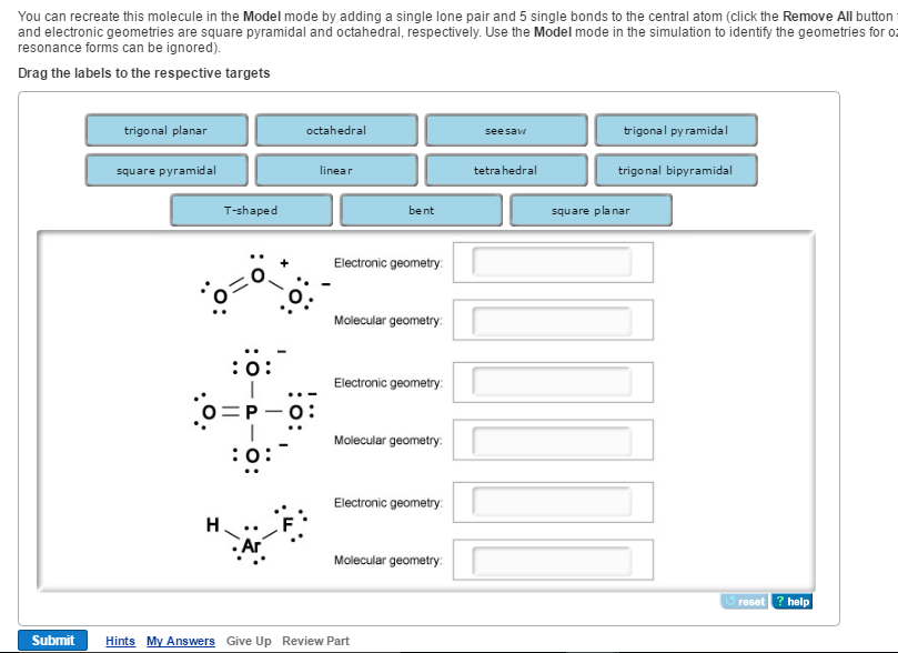 Solved You can recreate this molecule in the Model mode by | Chegg.com