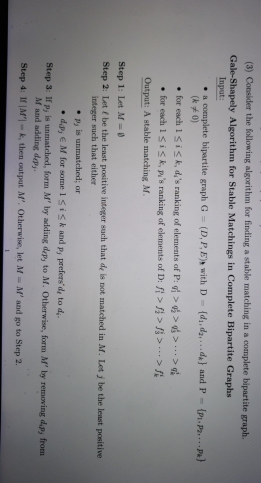 Solved (3) Consider the following algorithm for finding a | Chegg.com