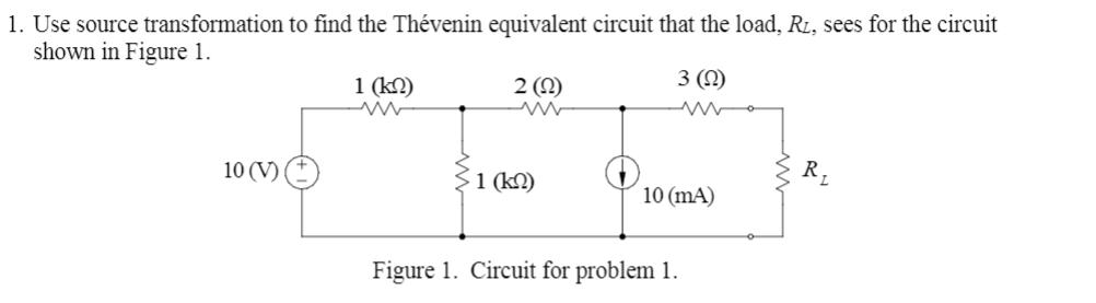 Solved Use source transformation to find the Thevenin | Chegg.com