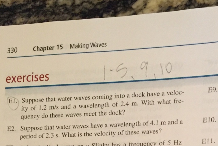 Solved 330 Chapter 15 Making Waves exercises Ei. Suppose | Chegg.com