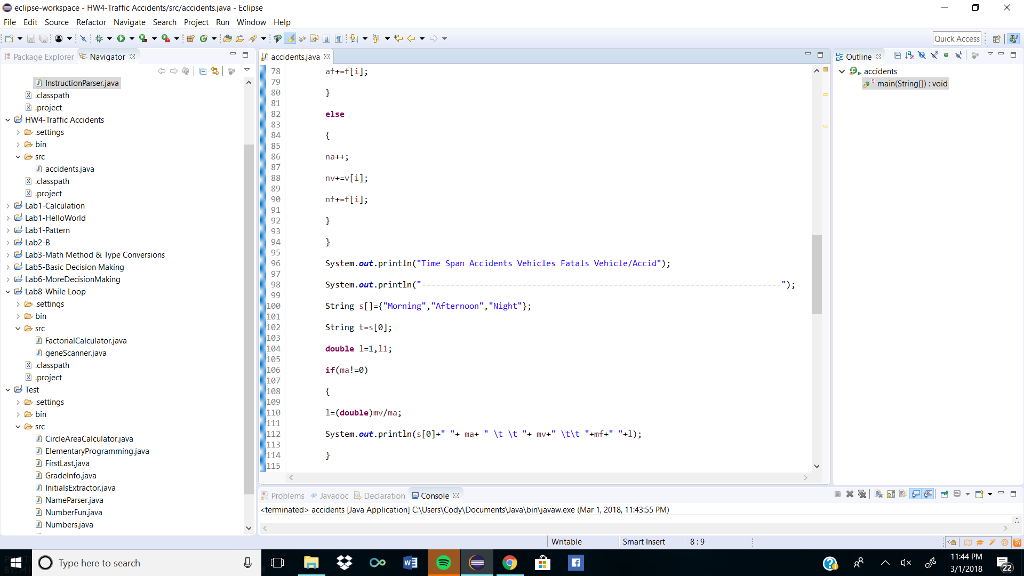 Solved IN JAVA: My program will not run and I do not know | Chegg.com
