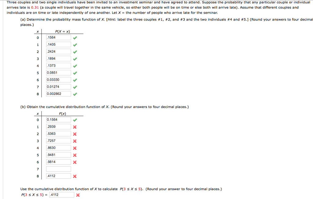 Solved Three couples and two single individuals have been | Chegg.com