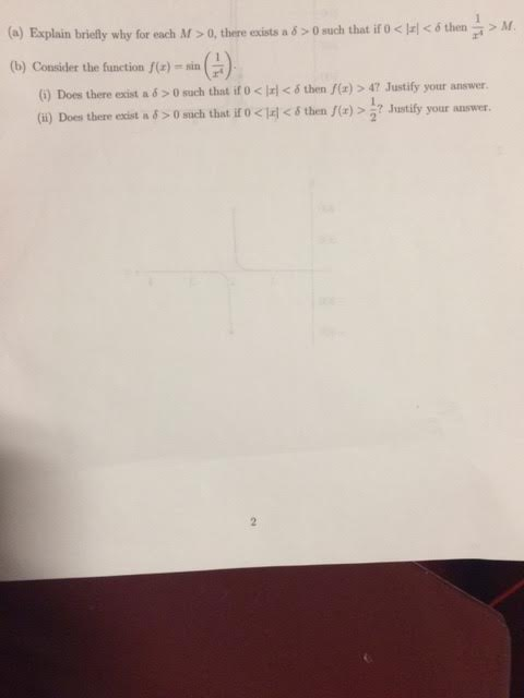Solved Explain briefly why for each M > 0, there exists a | Chegg.com
