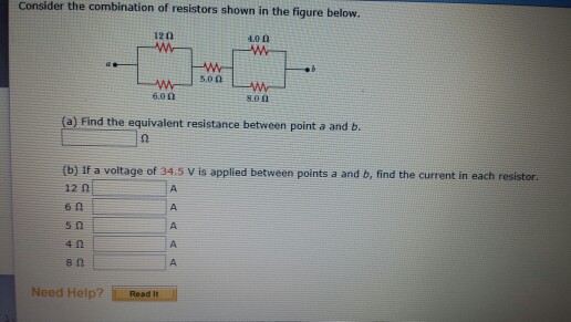 Solved consider the combination of resistors shown in the | Chegg.com