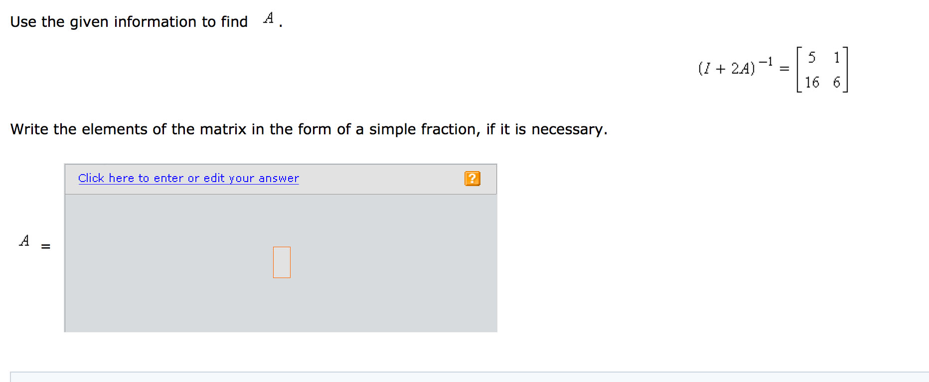 Solved Write the elements of the matrix in the form of a | Chegg.com