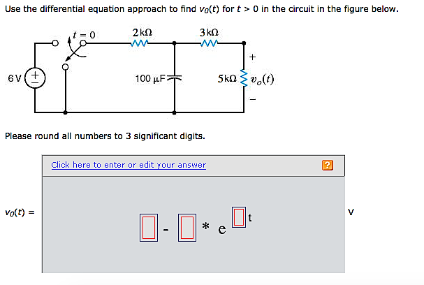 Solved Use the differential equation approach to find v0(t) | Chegg.com