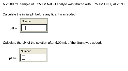 A 25.00 mL sample of 0.250 M NaOH analyte was | Chegg.com