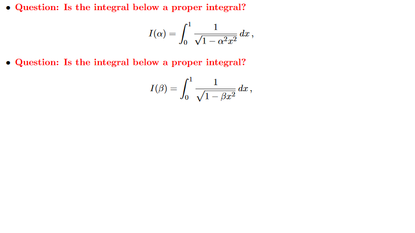 Solved Put alpha=0?Is it proper integral? #N# Put | Chegg.com