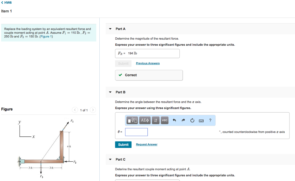 Solved HW6 Item 1 Part A Replace the loading system by an | Chegg.com