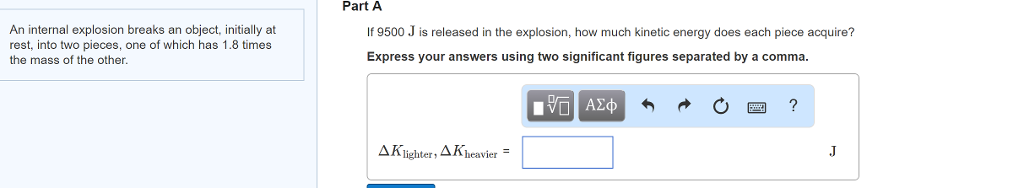 Solved Part A An internal explosion breaks an object, | Chegg.com