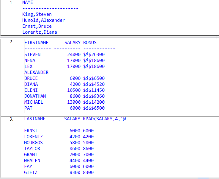 Solved Based on the given table: Employees table as shown | Chegg.com