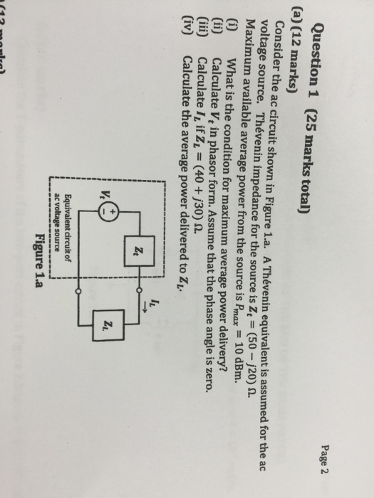 Solved Consider the ac circuit shown in Figure 1.a. A | Chegg.com