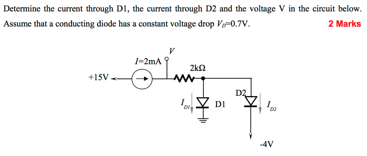 Solved Consider the circuit below which uses silicon diodes. | Chegg.com