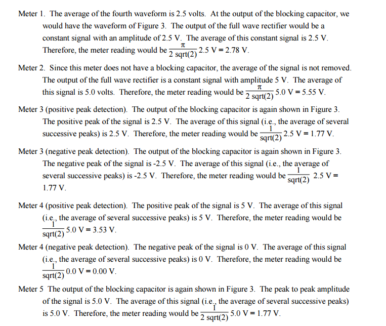 Solved Calculate the RMS values and the output of each type | Chegg.com