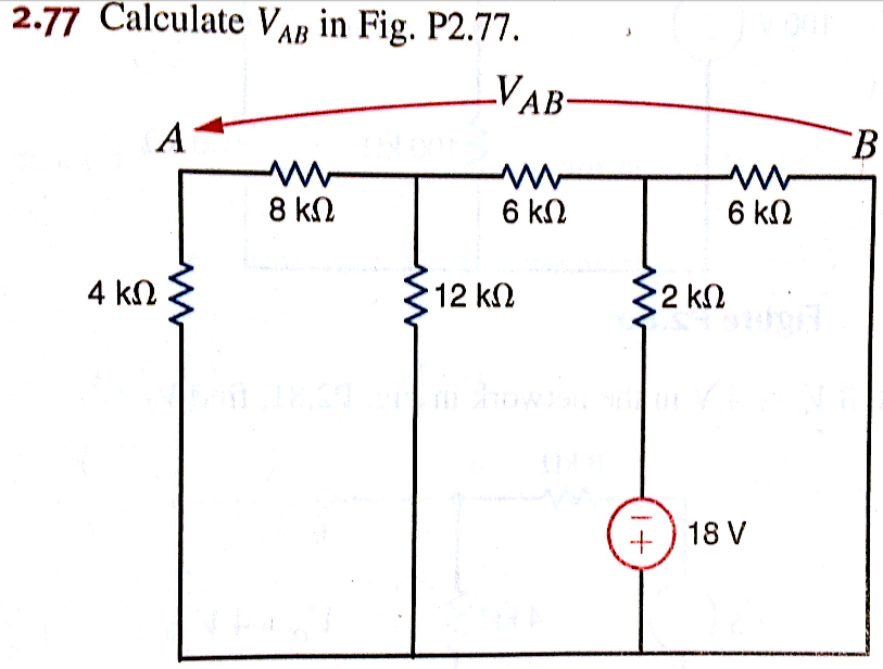 Solved Calculate VAB in Fig. P2.77 | Chegg.com