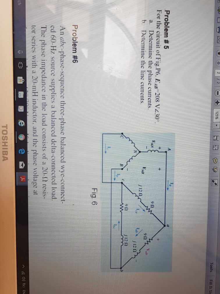 Solved 125 Tools Fill And Sic Problem 5 For The Circuit Of