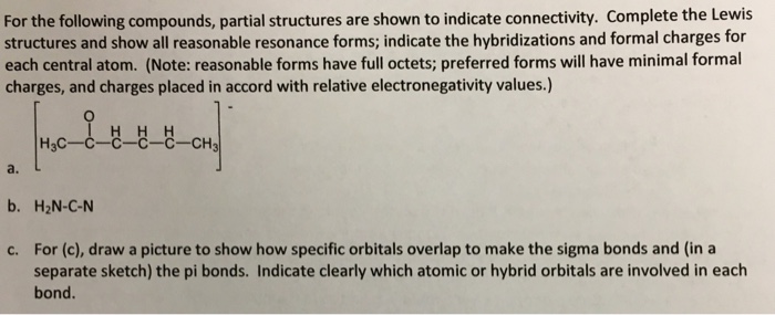 Solved For the following compounds, partial structures are | Chegg.com