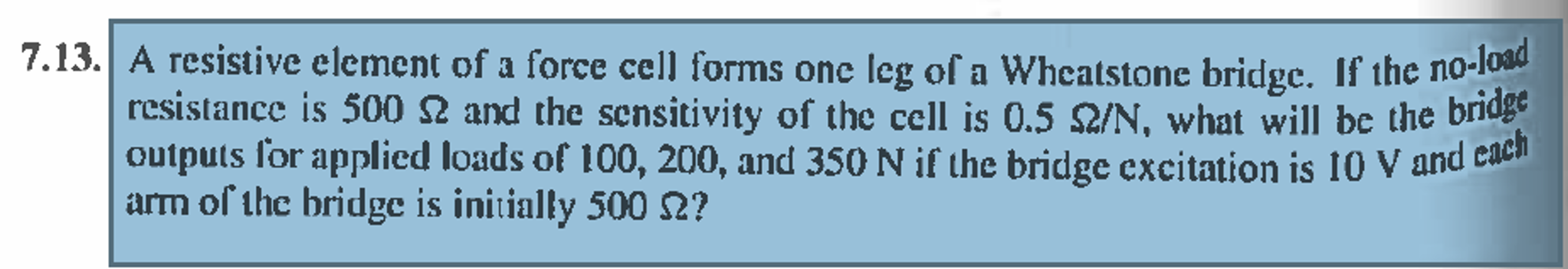 Solved A resistive element of a force cell forms one leg of | Chegg.com