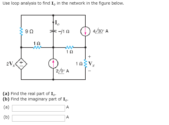 Solved Use loop analysis to find I, in the network in the | Chegg.com