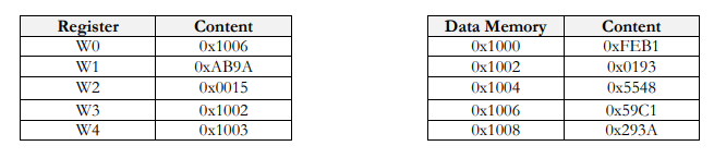 1 Write A Pic24 Assembly Code Instruction Sequence 