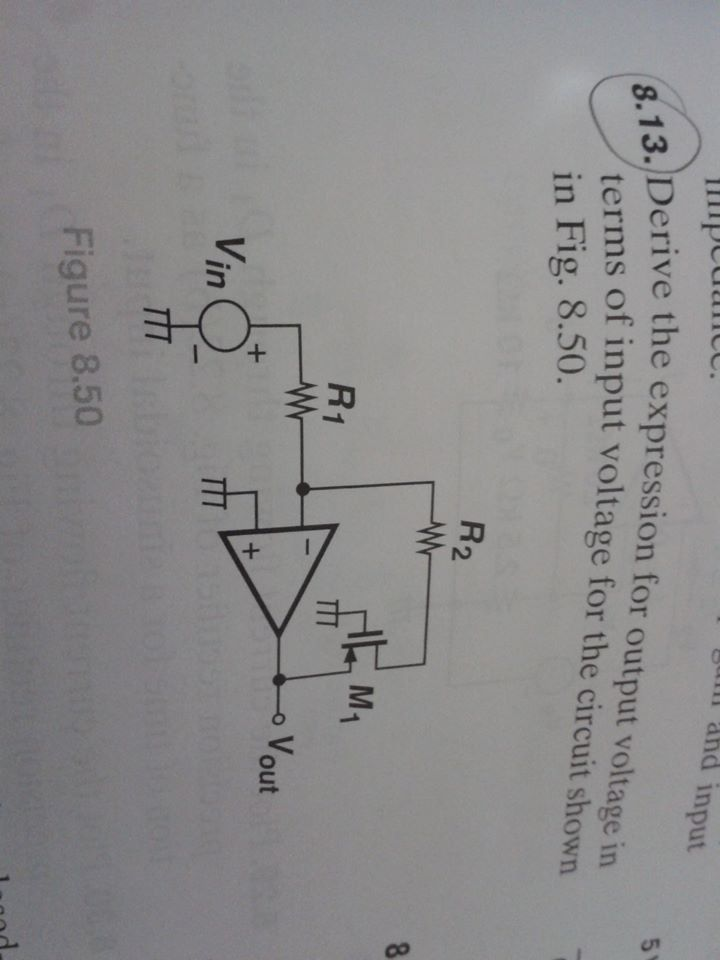 Solved 8.13 Derive the expression for output voltage in | Chegg.com