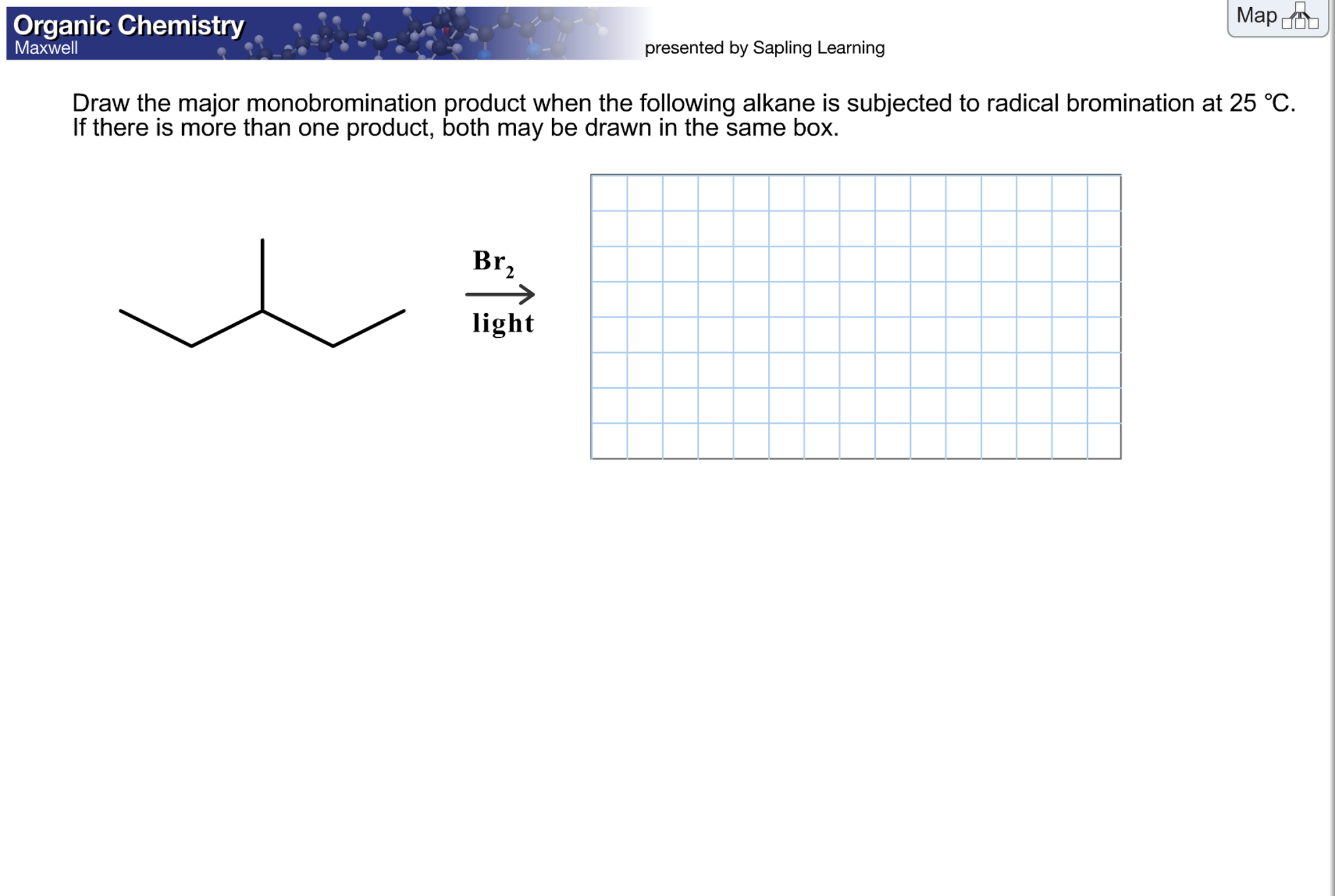 Solved Draw the major monobromination product when the | Chegg.com