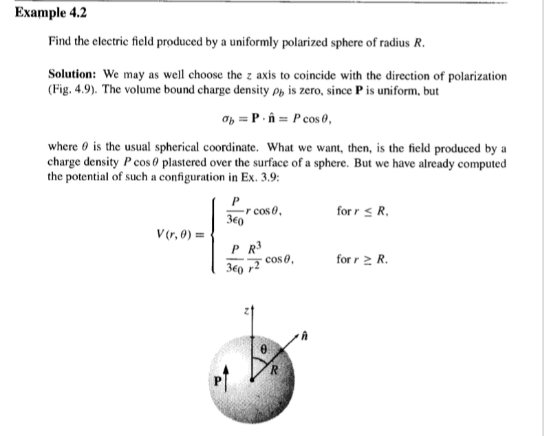 Solved Why is the volume bound charge density zero here, and | Chegg.com