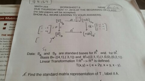 Solved 2 Find transition matrix Q from basis s, to B. Find | Chegg.com