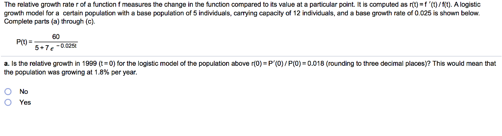 Solved The relative growth rate r of a function f measures | Chegg.com