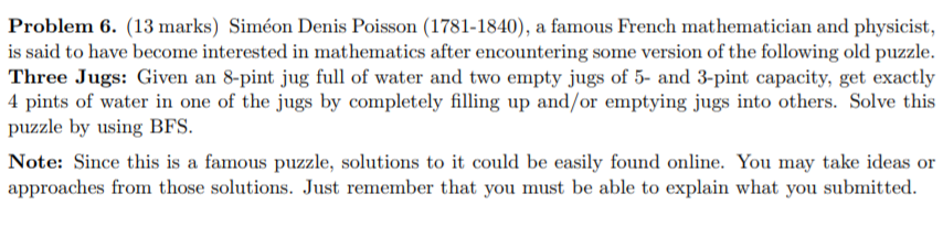 Solved Problem 6. (13 marks) Siméon Denis Poisson | Chegg.com