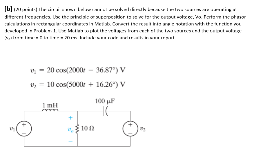 Solved [b] (20 points) The circuit shown below cannot be | Chegg.com