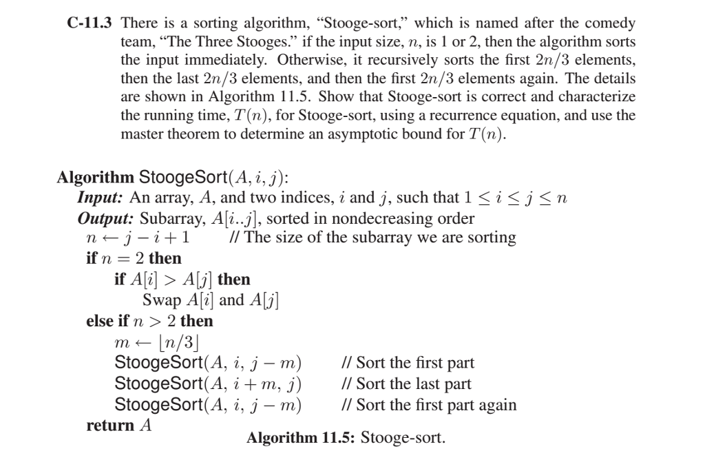 C 113 There Is A Sorting Algorithm Stooge Sort 4644
