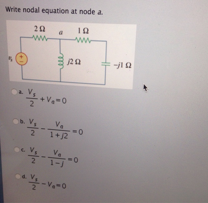 Solved Write nodal equation at node a. | Chegg.com Solved Write nodal equation at node a. | Chegg.com