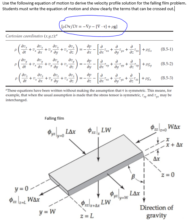 Use the following equation of motion to derive the | Chegg.com