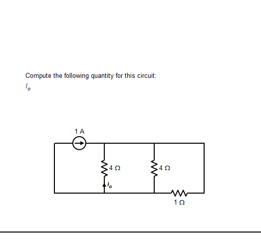 Solved Compute the following quantity for this circuit: I_o | Chegg.com