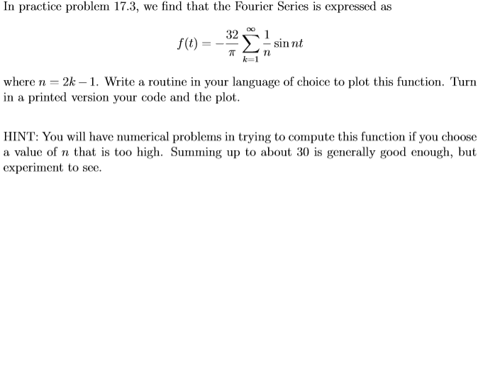 In practice problem 17.3, we find that the Fourier | Chegg.com