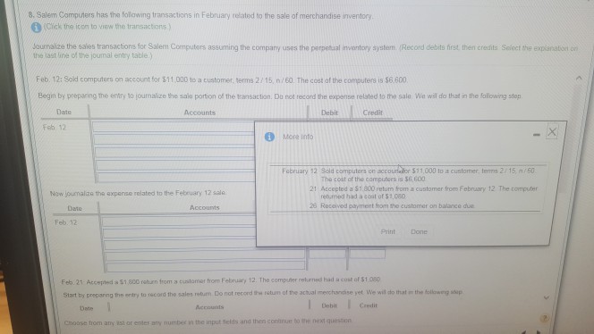 Solved T. Hampton Computers has the following transactions | Chegg.com