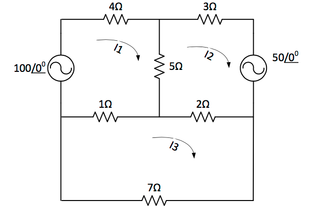 Solved Determine the currents I1, I2 and I3 by using loop | Chegg.com