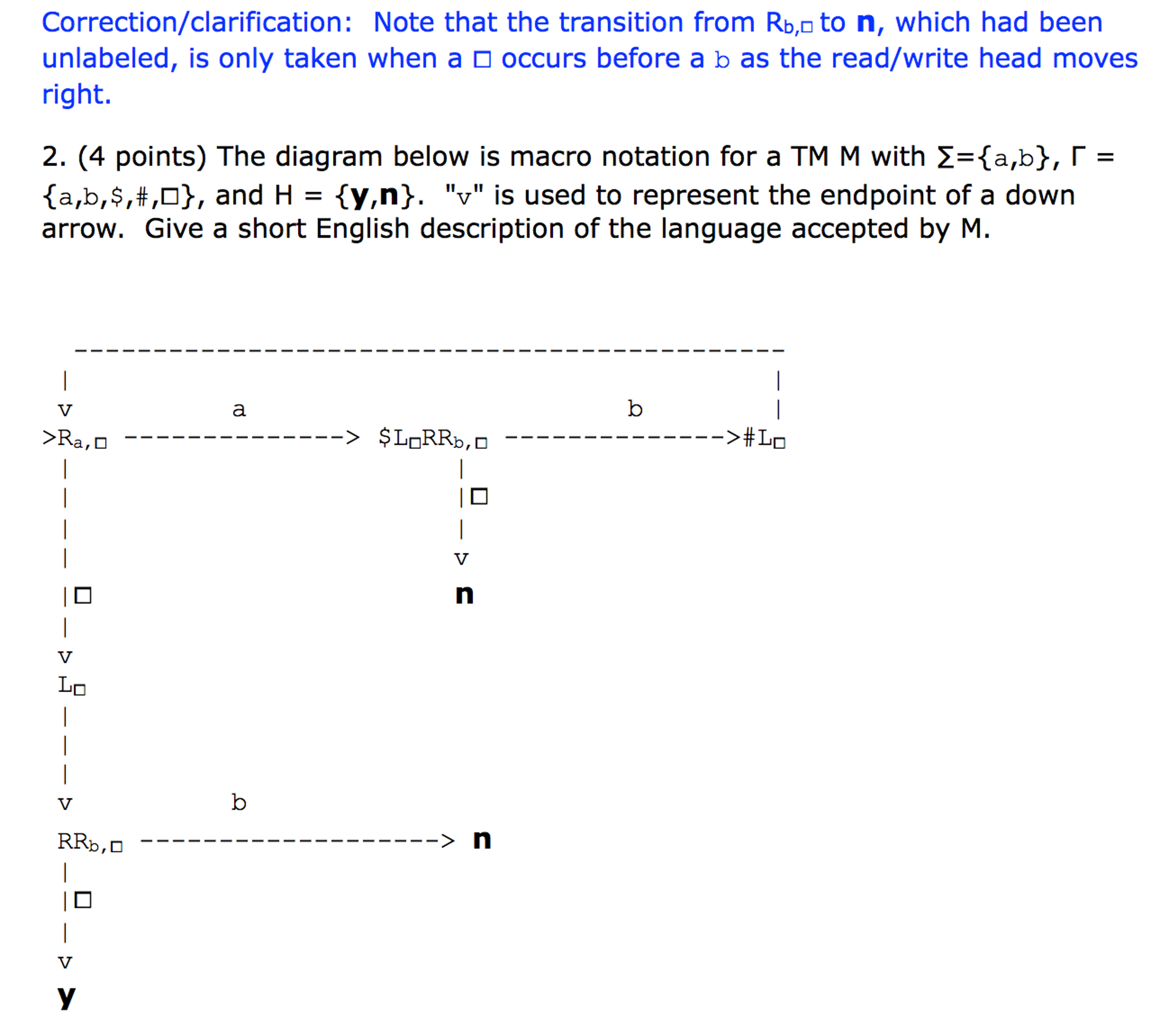 Correction/clarification: Note that the transition | Chegg.com