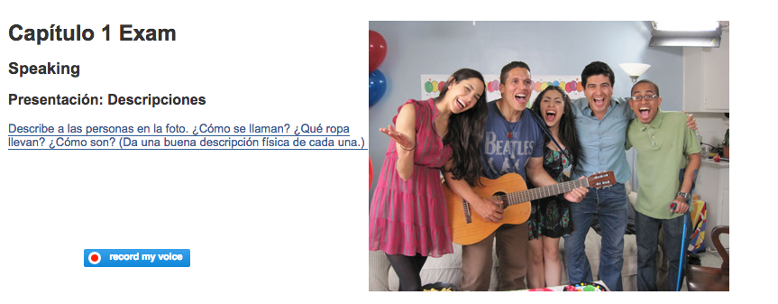 Help With Spanish! Describe the people in the photo. | Chegg.com