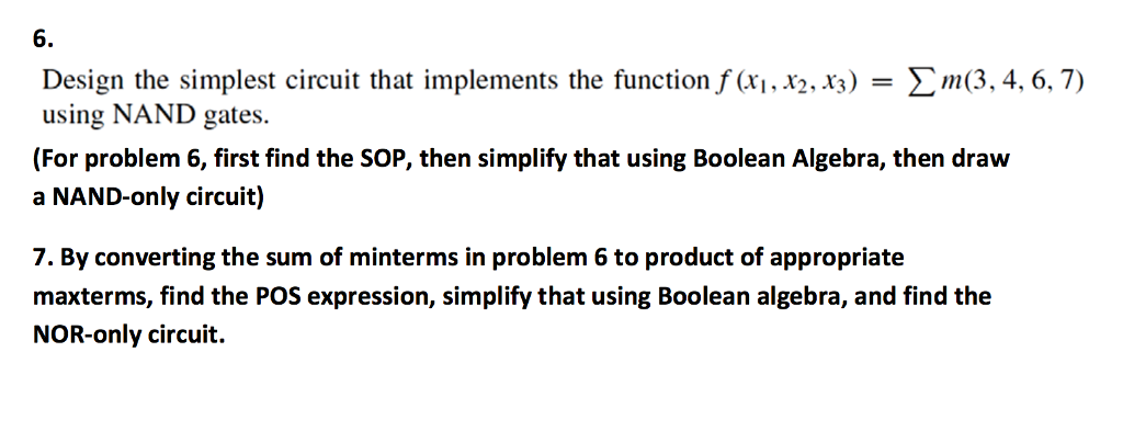 Solved Design the simplest circuit that implements the | Chegg.com