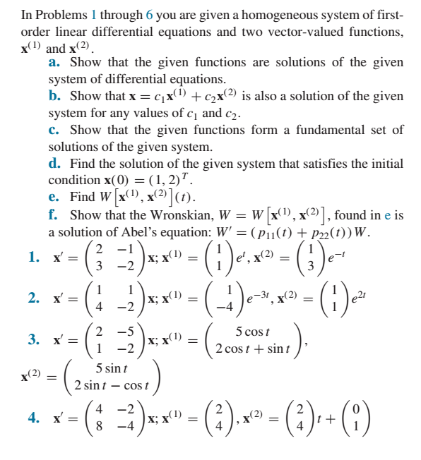 Solved In Problems 1 through 6 you are given a homogeneous | Chegg.com