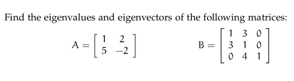 Solved Find the eigenvalues and eigenvectors of the | Chegg.com
