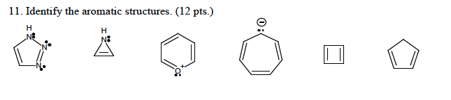Solved Identify the aromatic structures. | Chegg.com