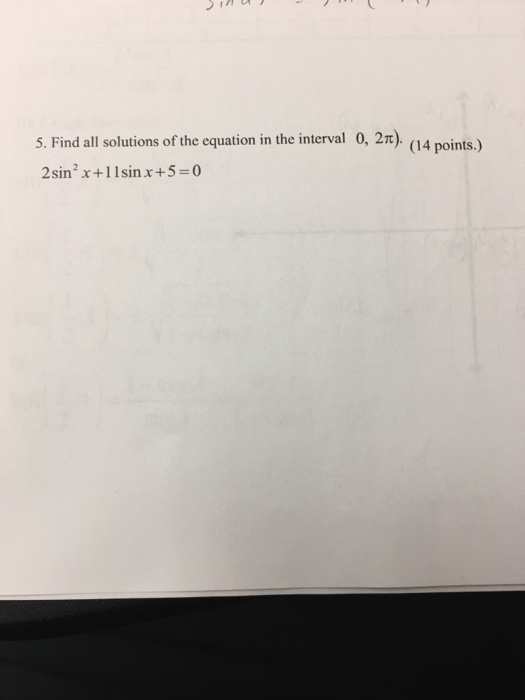 Solved Find all solutions of the equation in the interval 0, | Chegg.com