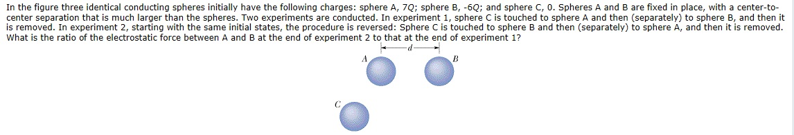 Solved In the figure three identical conducting spheres | Chegg.com