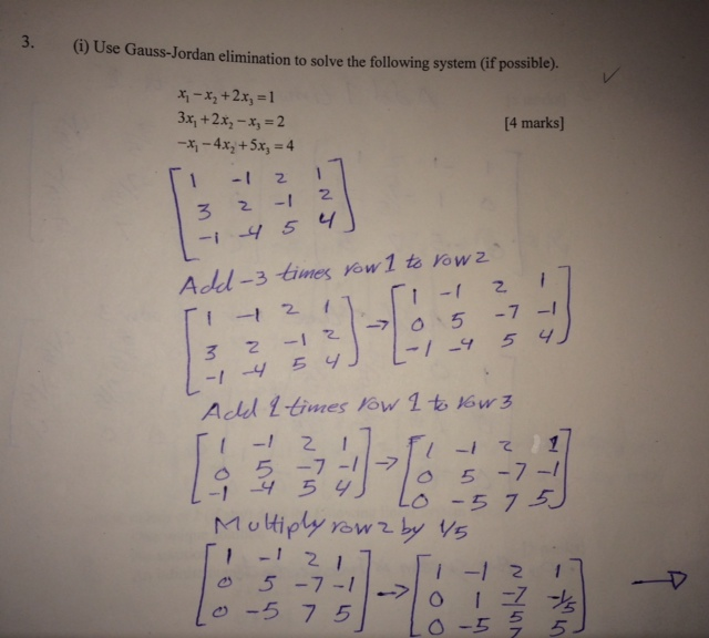 Solved Classify The Following Matrices As To Whether They